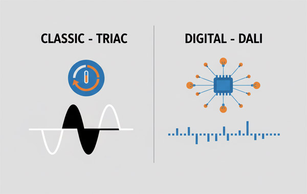 La gradation expliquée simplement : Triac vs. DALI - que se cache-t-il derrière